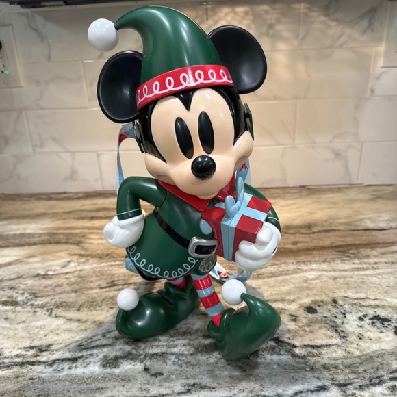 Disney | Holiday | 224 Disney Parks Mickey Mouse Elf Popcorn Bucket ...